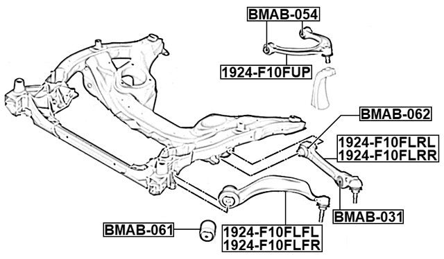Bushing, Front Lower Control Arm Febest BMAB-062 OEM 31122450813 | eBay