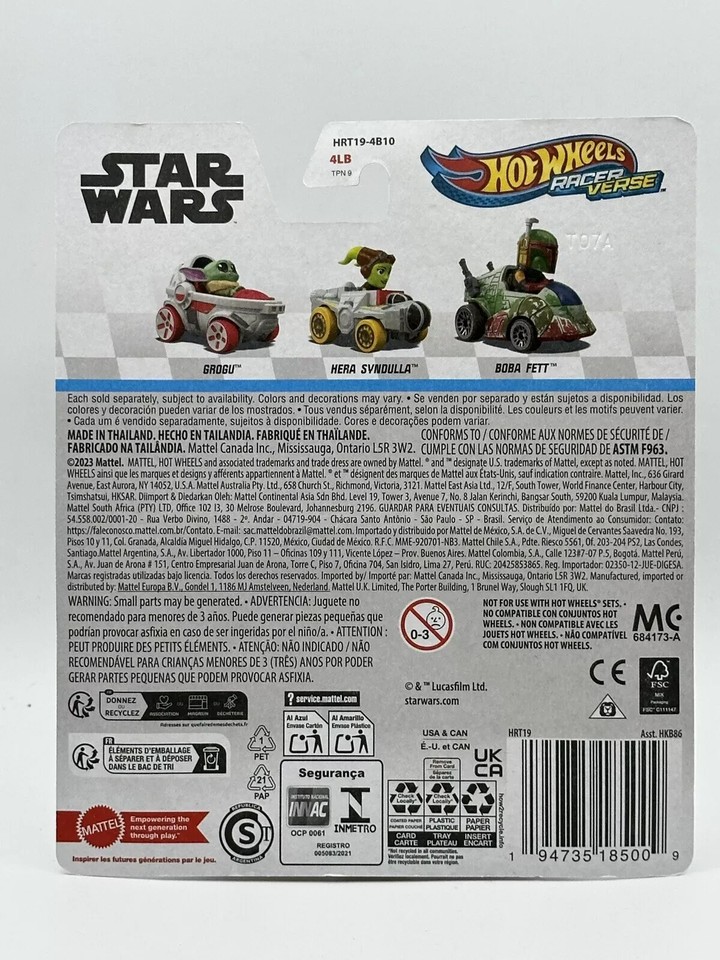 Star Wars Hot Wheels Racer Verse Cars-Luke, Chewy, Leia, Darth Vader ...