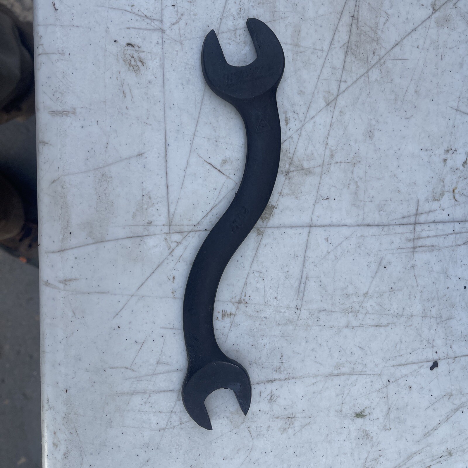 Vintage BILLINGS & SPENCER S Curved Open End Wrench 2017 Triangle B 3/8 ...