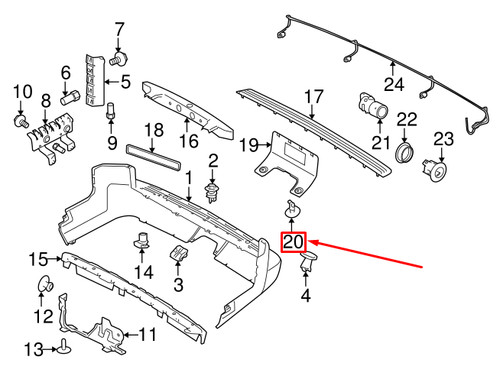 LAND ROVER DISCOVERY LR4 L319 Tow Bracket Cover Clip DYR500010 | eBay