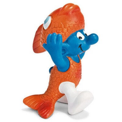 NEW 20719 Pisces Smurf RETIRED Smurfs Fish Horoscope Astrology Zodiac ...