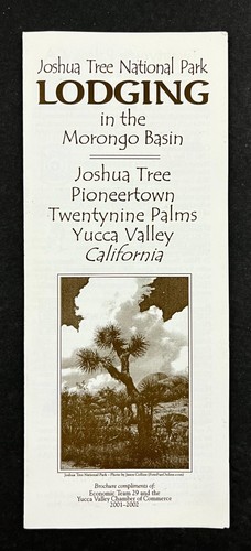 2001-02 Joshua Tree National Park Morongo Basin Lodging Cali VTG Travel ...