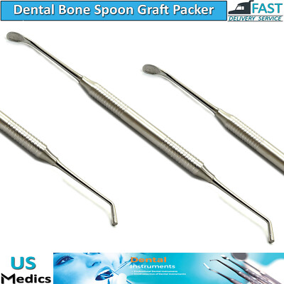 Bone Spoon Graft Packer 4mm Dental Periodontal Bone Instrument Beaden ...