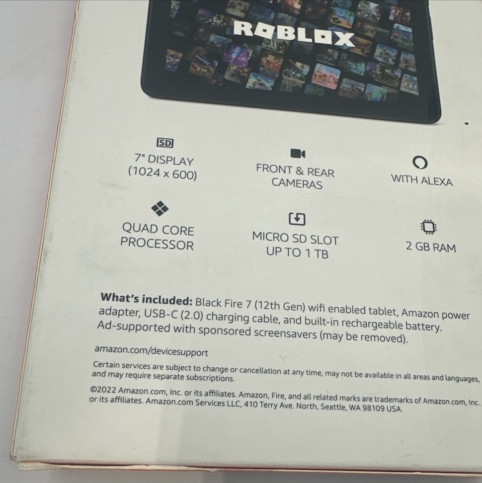 Amazon Fire 7 12th Gen. 16GB , Wi-Fi, 7" - Black (Lockscreen Ad ...