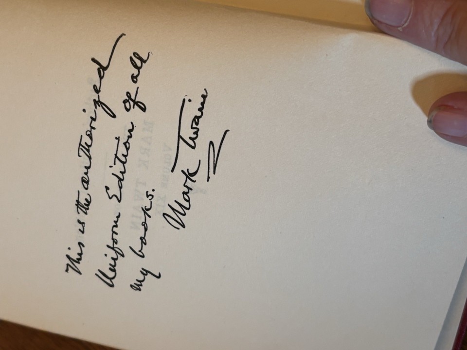 Mark Twain’s Works, Author National Edition, Set Of 3, Signed: Mark ...