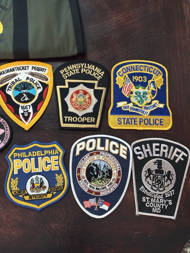 Police Patch Lot (12) + F-22 Raptor Patch & Soft Gun Case | eBay