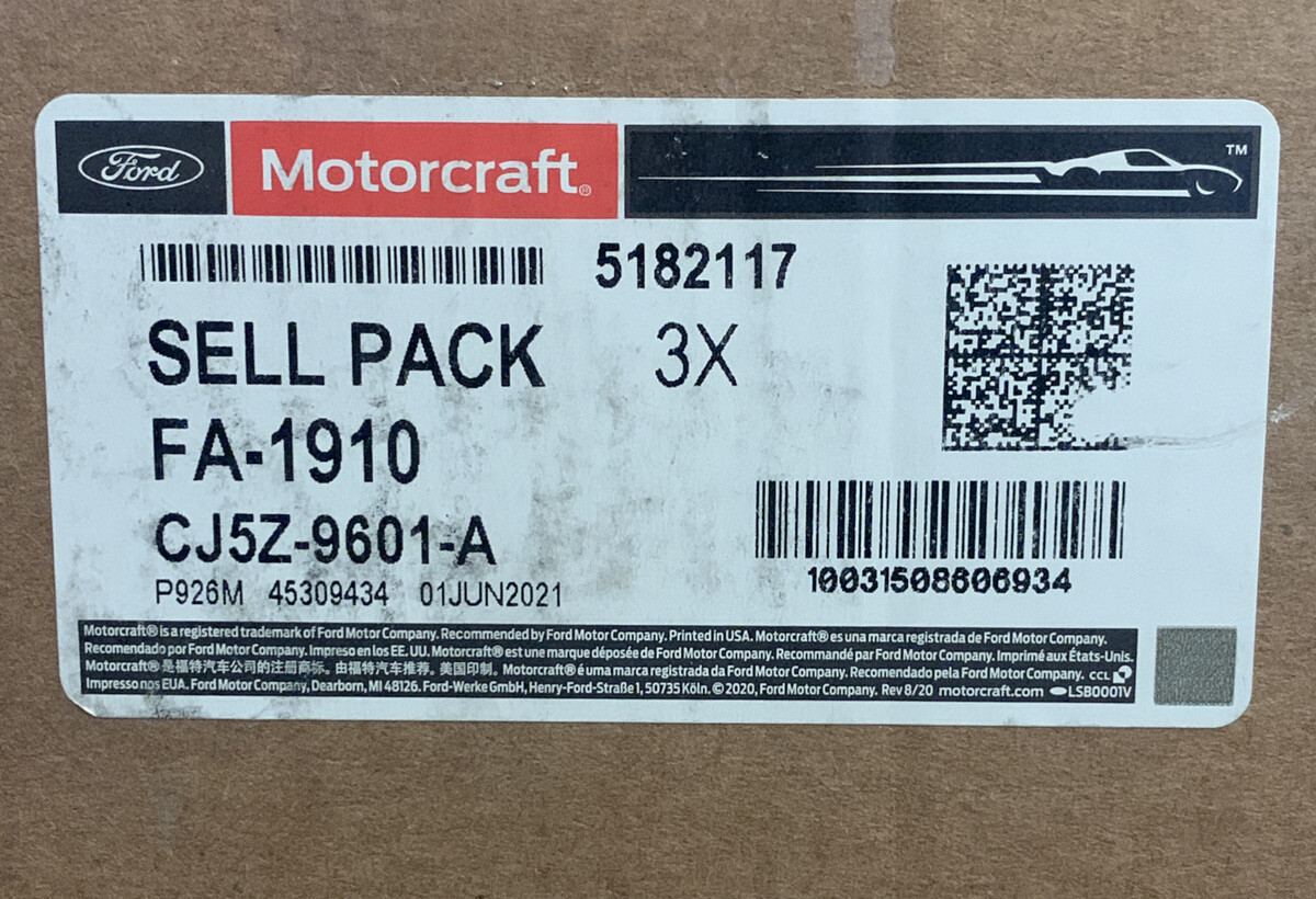 MOTORCRAFT FA1910 - Air filter cross reference