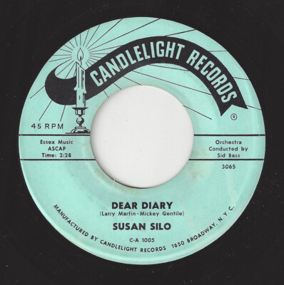 ♫SUSAN SILO Dear Diary/Don't Ever Cheat Candlelight 1005 TEEN ROCK 1956 ...