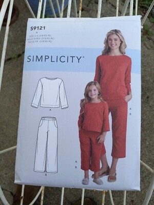 Simplicity 9121 XS-XL EASY Mother Child Sweatshirt Pull on Pants ...
