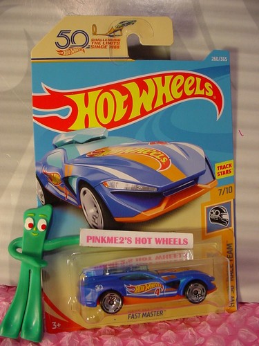 2018 i Hot Wheels FAST MASTER #260 blue/orange 50TH HW 50 RACE TEAM ...
