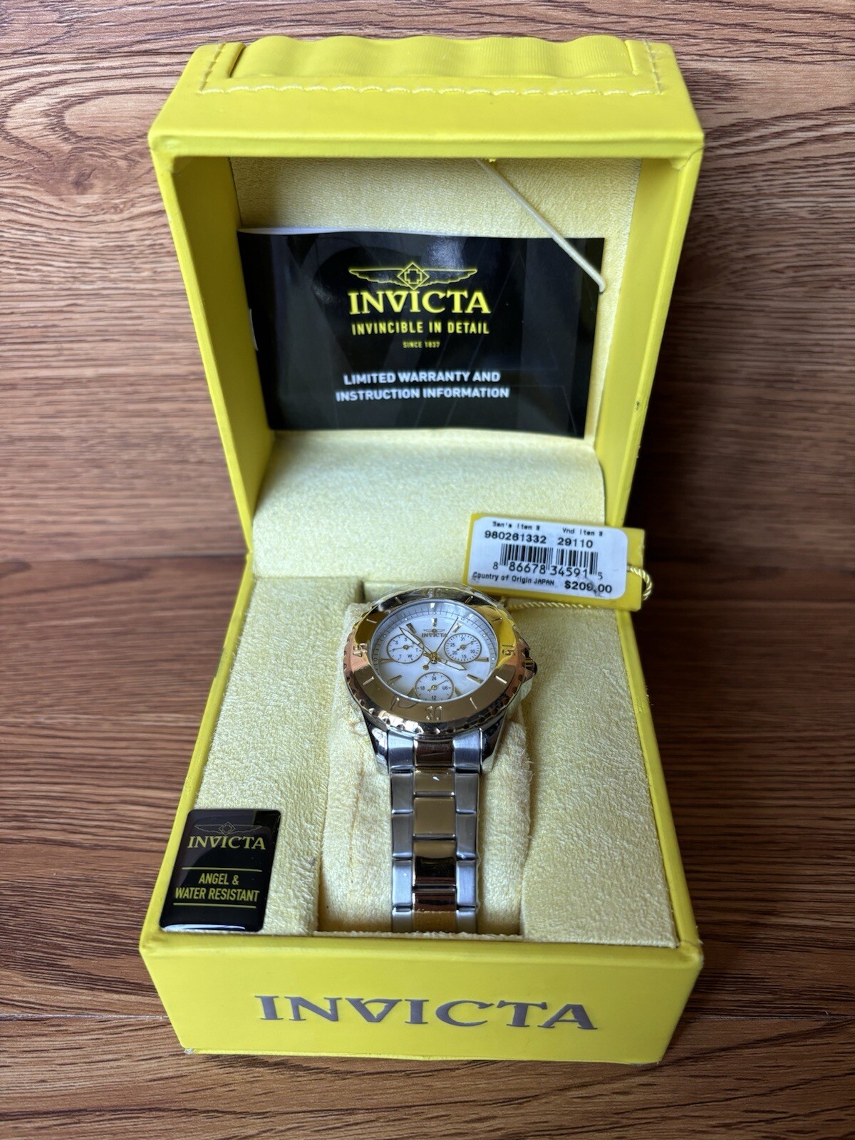 NEW! Invicta Women's Angel Quartz, Mother Of Pearl, Stainless Steel ...