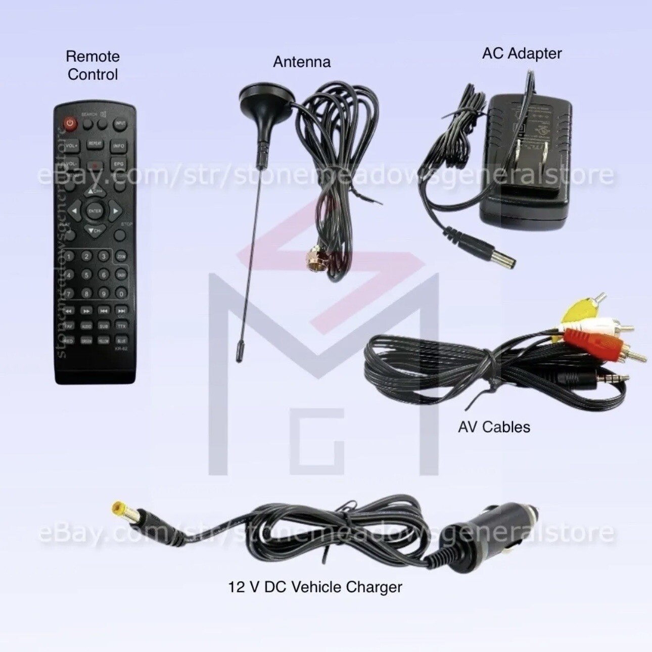 Trexonic TRX-14D Portable Rechargeable 14" LED TV w Remote AC/DC HDMI ...