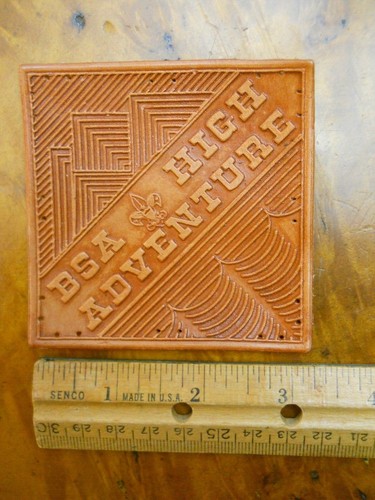 BOY SCOUTS OF AMERICA, 3-1/4" BSA LEATHER HIGH ADVENTURE PATCH (NEW ...