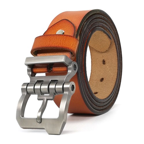 Mens Belt for Jeans Big and Tall Size 28"-64" 100% Real Leather Belts 3 ...