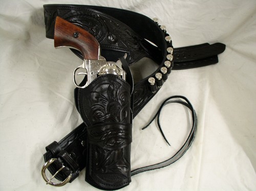357 Ruger Colt Uberti Western Fast Draw Sixgun Pistol Leather Gun ...
