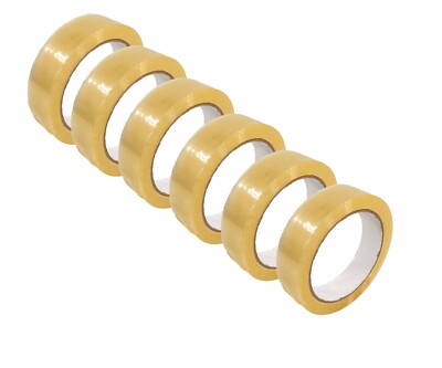 CLEAR STRONG TAPE PACKAGING ROLLS PARCEL PACKING SELLOTAPE 1" 24mm x ...