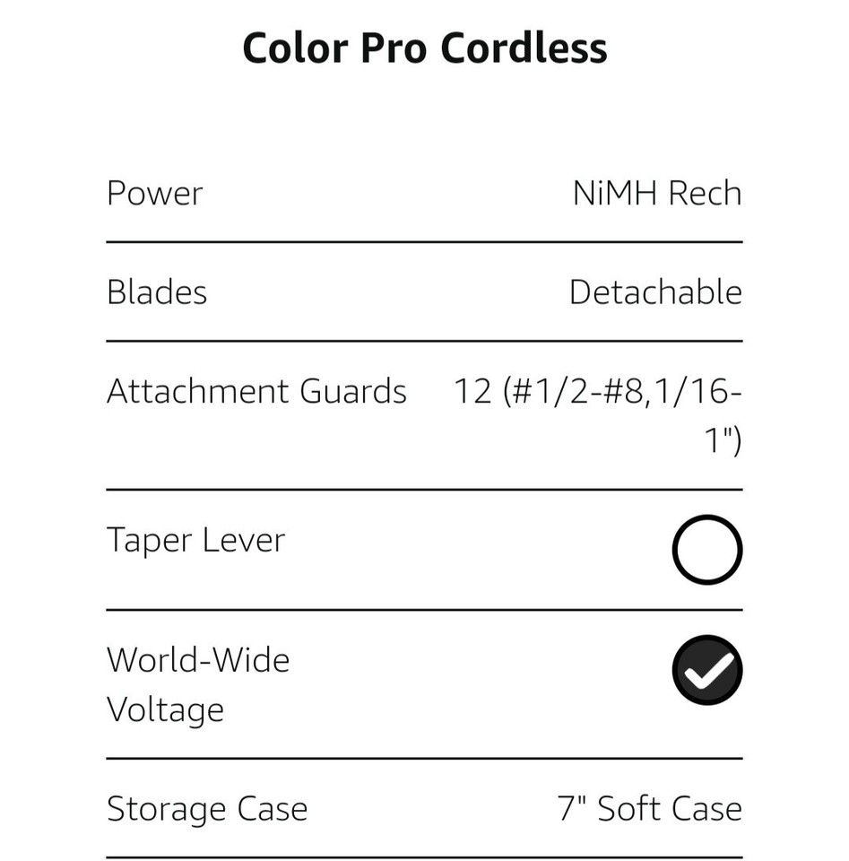 Wahl Cordless Color Pro Rechargeable Hair Clipper & Trimmer #09649P ...