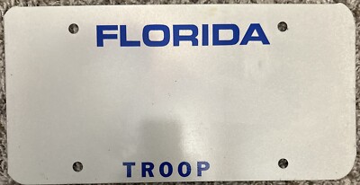 Blank Florida State Trooper Police License Plate! Early 2000s! Very ...