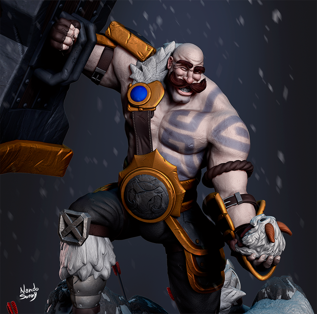 league of legends braum statue figure resin 1/10 unpainted | eBay.de