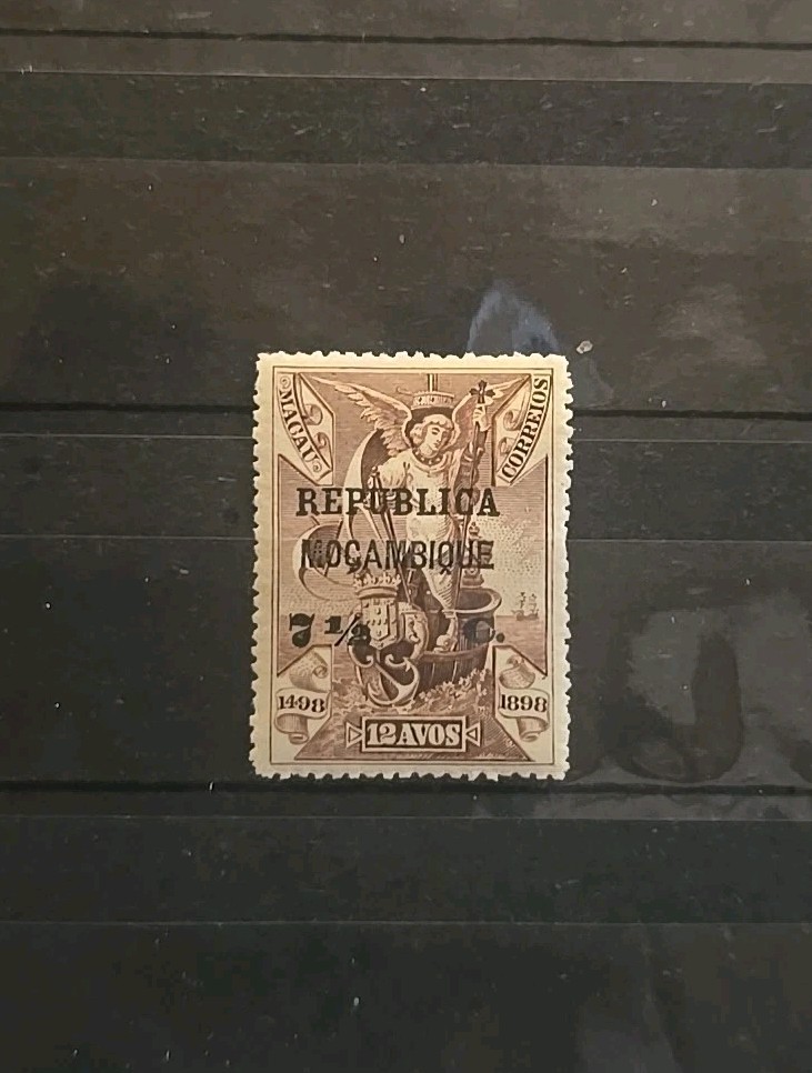 Mozambique Scott 130 Archangel Raphael On Macau Stamp 1913 F-VF MH Only ...