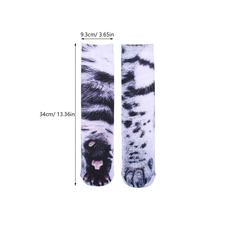 1 Pair Funny Cat Paw Socks Novelty 3D Animal Feet Socks Cat Winter ...