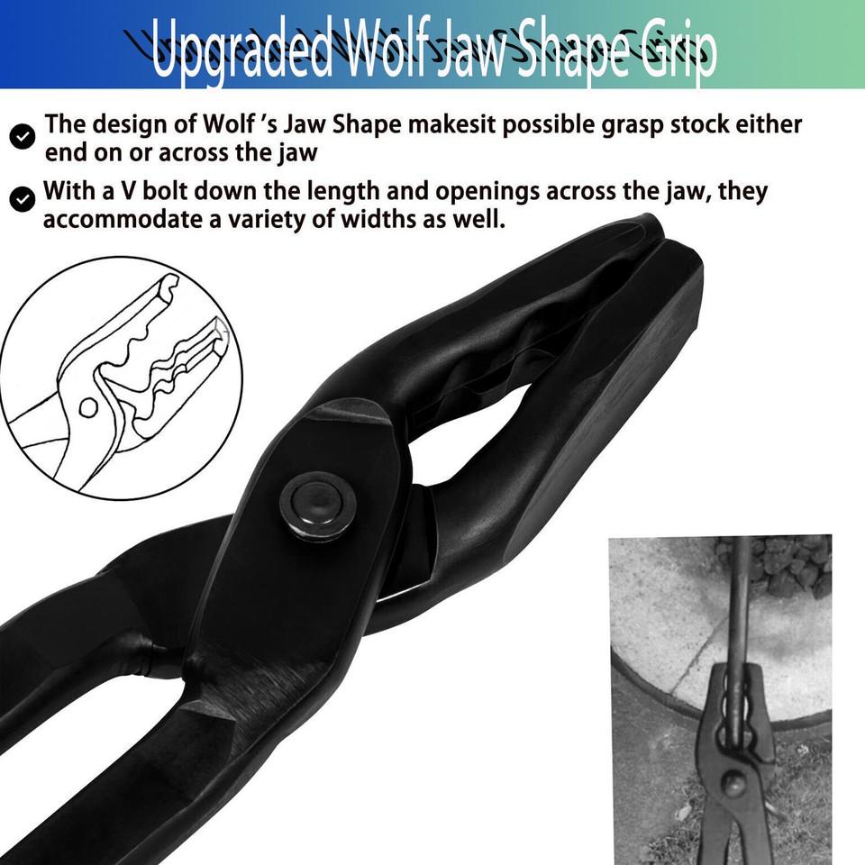 Blacksmith Forging Knife Making Tools Kit Blacksmithing Tongs 15 ...