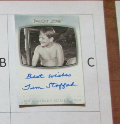2020 The Twilight Zone Archives Tim Stafford Inscription Autograph AI ...