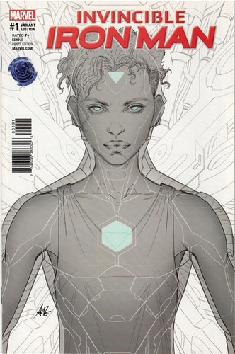 Invincible Iron Man #1 Marvel Now Legacy Edition Inked Line Art Artgerm ...