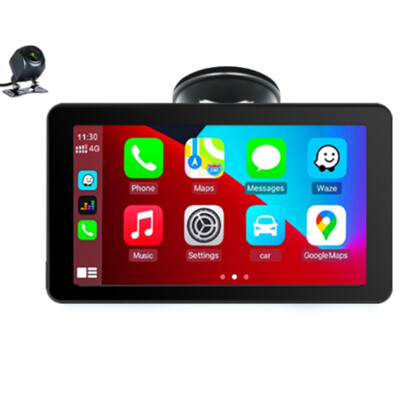 Car Bluetooth Touch Screen 7in Stereo Monitor For CarPlay Android Auto ...