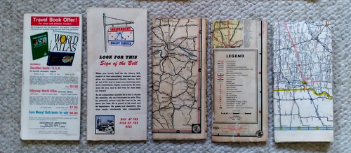 Vintage Lot of 15 United States Road Maps, 13 from 1950s, 2 from 1960s ...