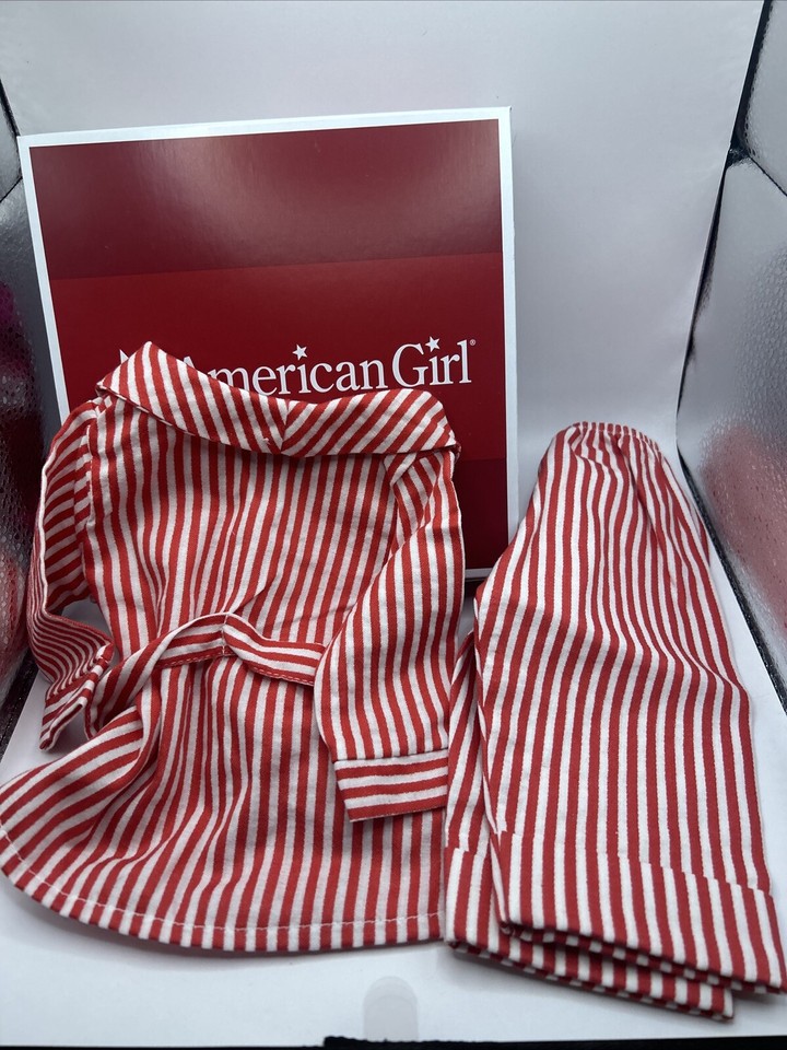 American Girl Molly red & white Striped Pajamas Retired | eBay