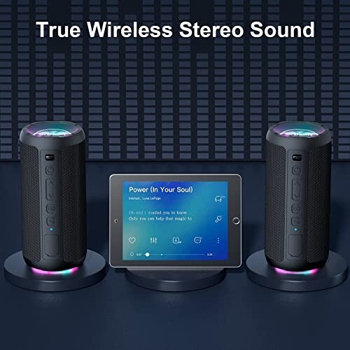 Loudest Bluetooth Speaker System Outdoor Wireless Loud,LED Light ...