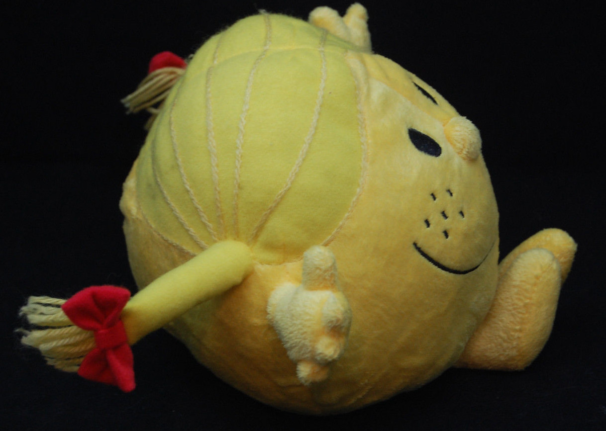 Little Miss Sunshine Plush Yellow Mr Men Show Embroidered Eyes 9 " X 11 ...