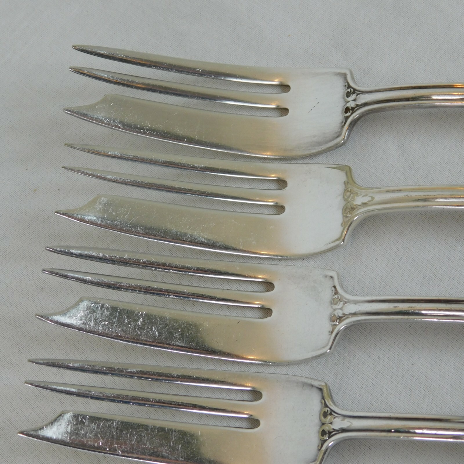 Irving Silverplate Pie Pastry Fork Set of 6 Oneida Keystone 1916 ...