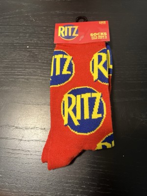 Ritz Crackers Socks Red Crew Mens Size 6-12 Odd Sox Fun Food | eBay