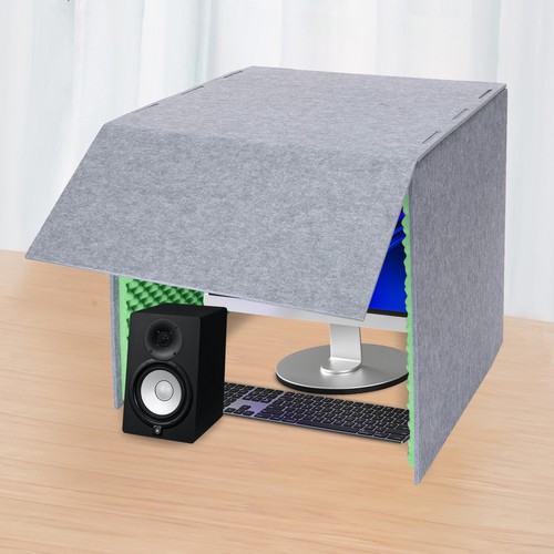 Green Portable Soundproof Booth Studio Sound Recording Desktop ...