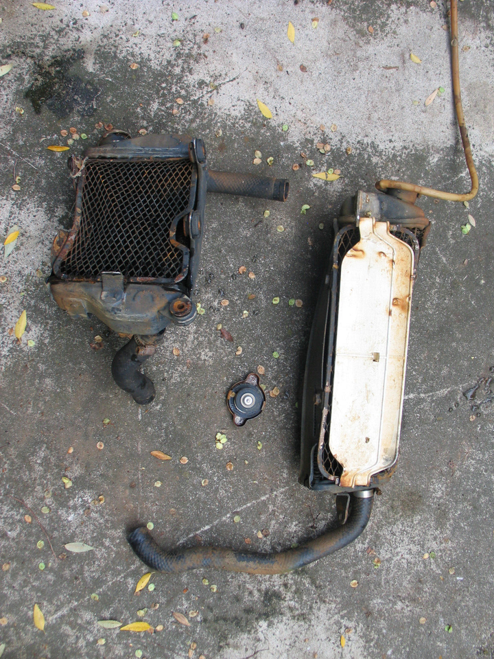 1984 1985 86 Kawasaki klr600 KLR 600 RIGHT LEFT ENGINE MOTOR COOLING ...