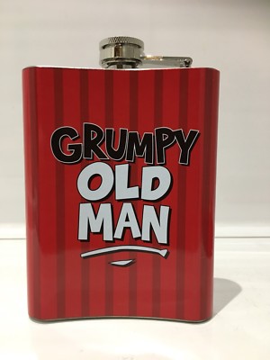 Grumpy Old Man Novelty Hip Flask Mens Dad Birthday Gift Present Alcohol ...
