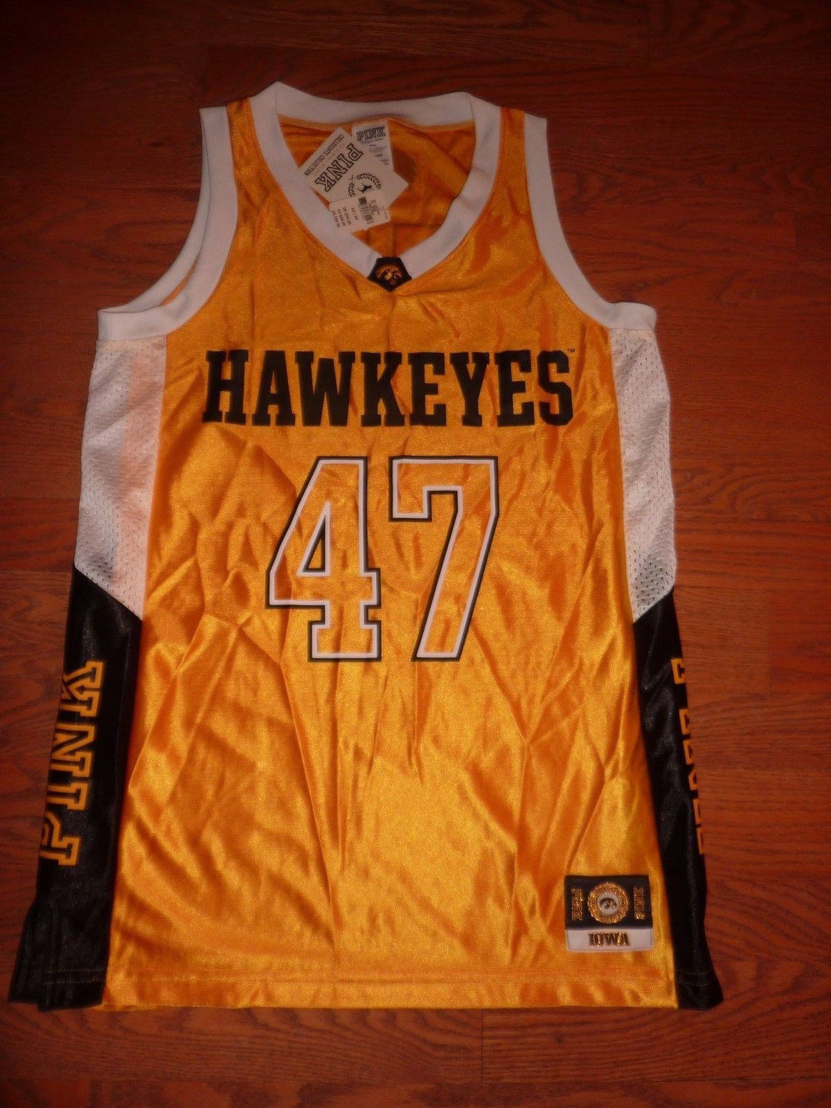 VICTORIAS SECRET PINK "PINK""47" COLLEGIATE IOWA "HAWKEYES" SILK LIKE ...