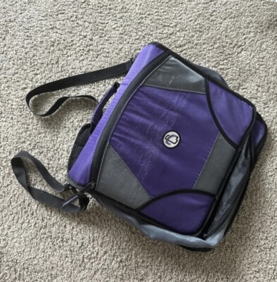 Case-it King Sized Purple Zip Tab 4" D-Ring ZipUp Binder w/5-Tab File ...
