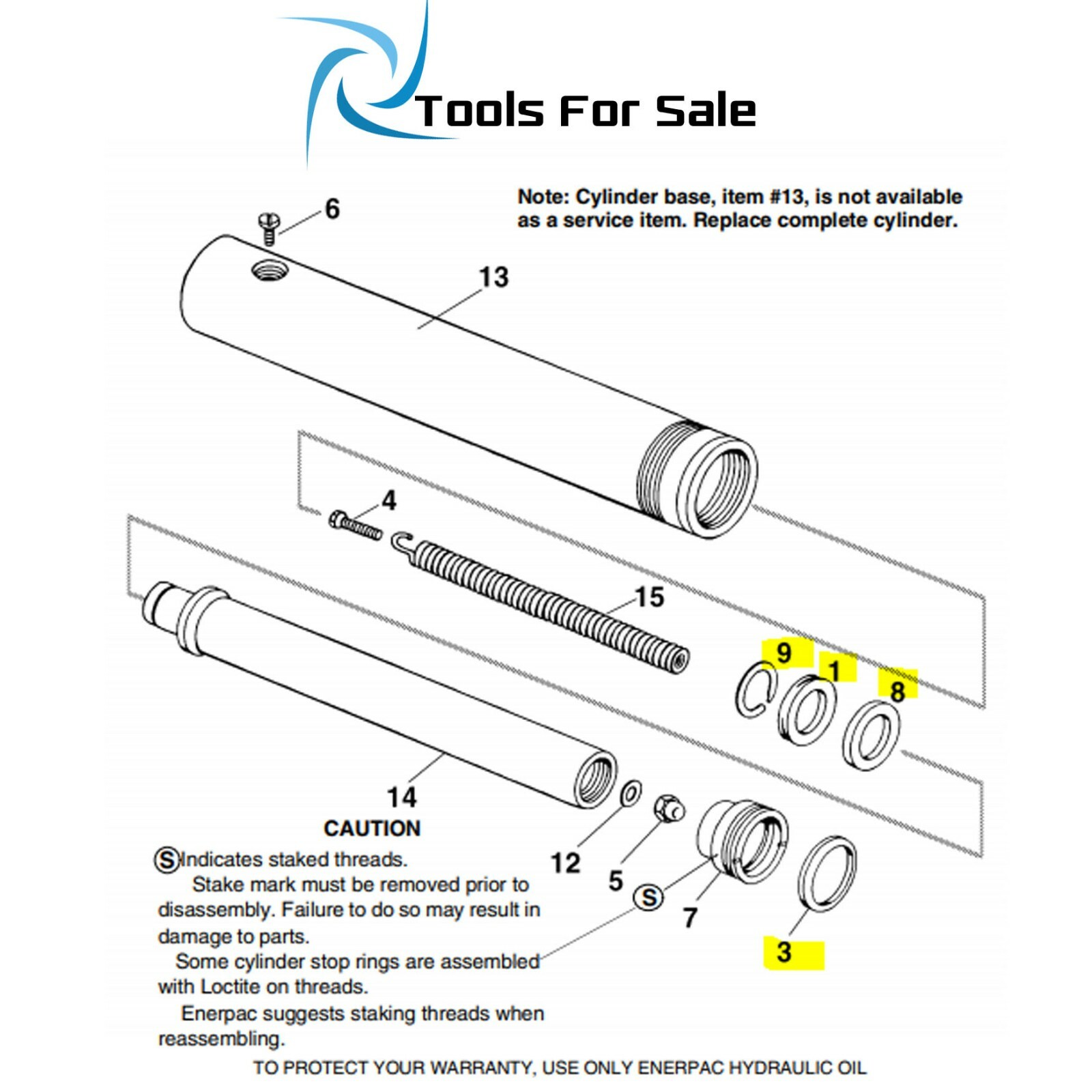 Hydraulic Seal kit Replacement For Enerpac Rams. Kit # RC53K. | eBay