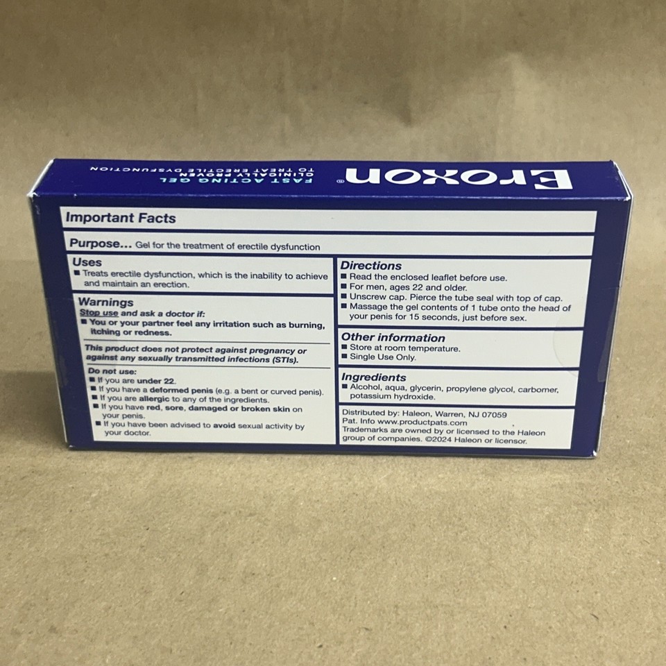 Eroxon StimGel Treatment Gel for Erectile Dysfunction - Helps You Get ...