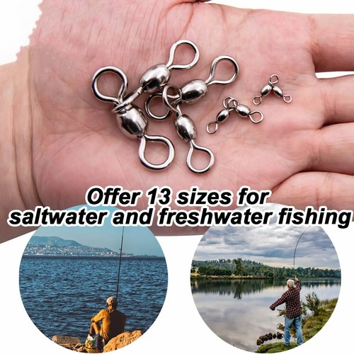 3 Way Swivel Stainless Steel Crane Swivels Fishing Barrel Swivels ...