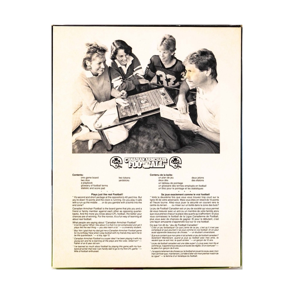 Betzold Board Games Canadian Armchair Football Box VG+/NM | eBay