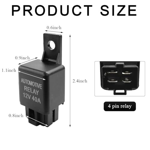 40 Amp Automotive Relay, 4 Pin 12V 40A SPST Car Air Conditioning Relay ...