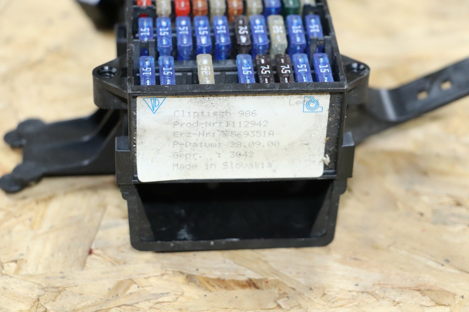 Front Fusebox Fuse Box Power Supply Relay OEM Porsche 986 Boxster 996 ...