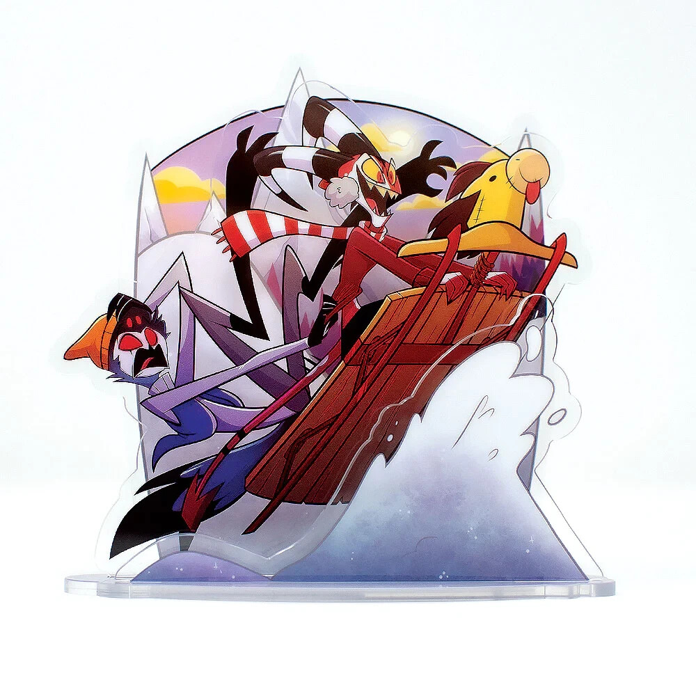 Helluva Boss Stolas + Blitz Sledding Adventure Acrylic Standee Stand ...
