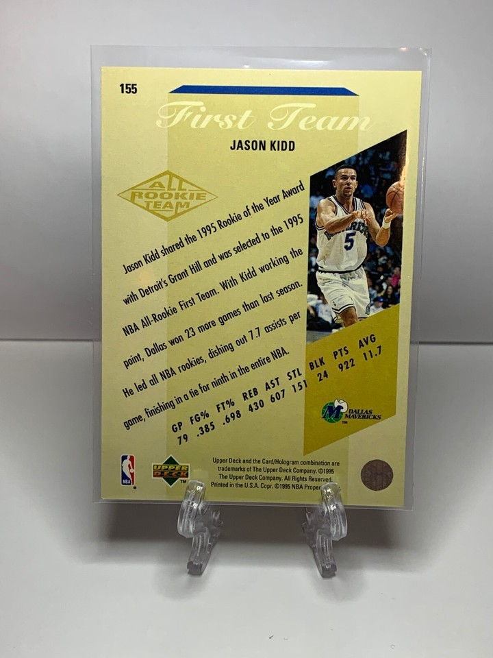 1995-96 UD Upper Deck Jason Kidd #155 All Rookie Team - Electric Court ...