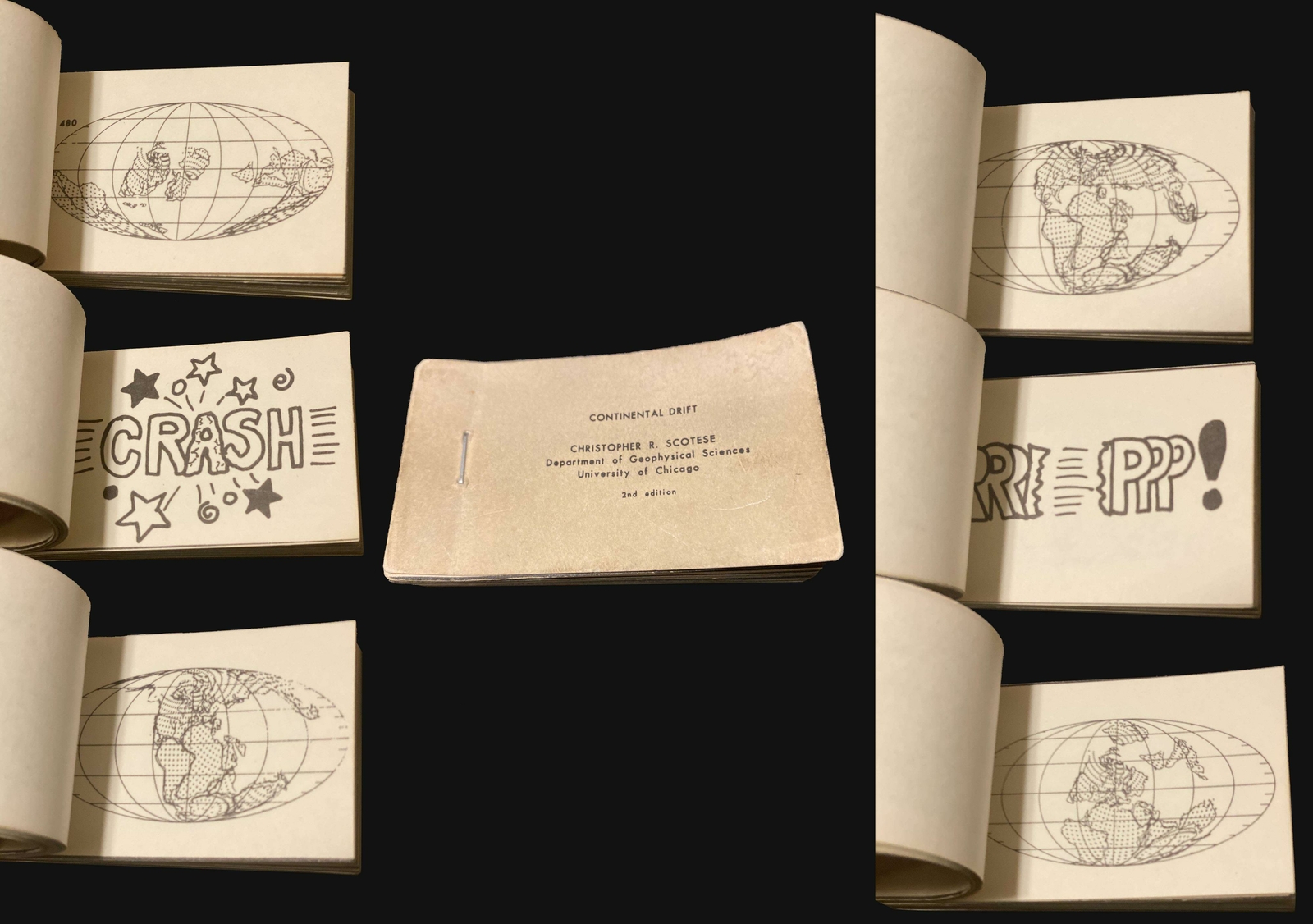 1979 Scotese Map Flipbook Illustrating Continental Drift | eBay