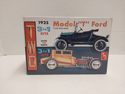 AMT 1925 FORD Model T 3 in 1 Stock or Chopped Model Kit 1/25 AMT626 ...